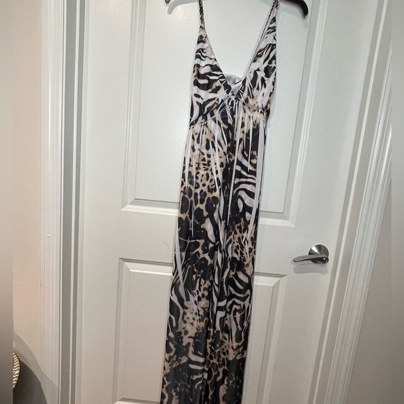IB Diffusion | Dresses | Ib Diffusion Animal Print Maxi Dress Criss ...